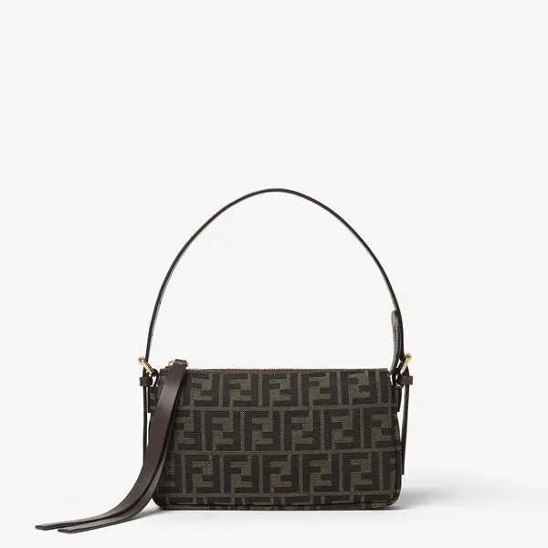 Fendi Zucca Jacquard Zipper Top Bag - [brown]